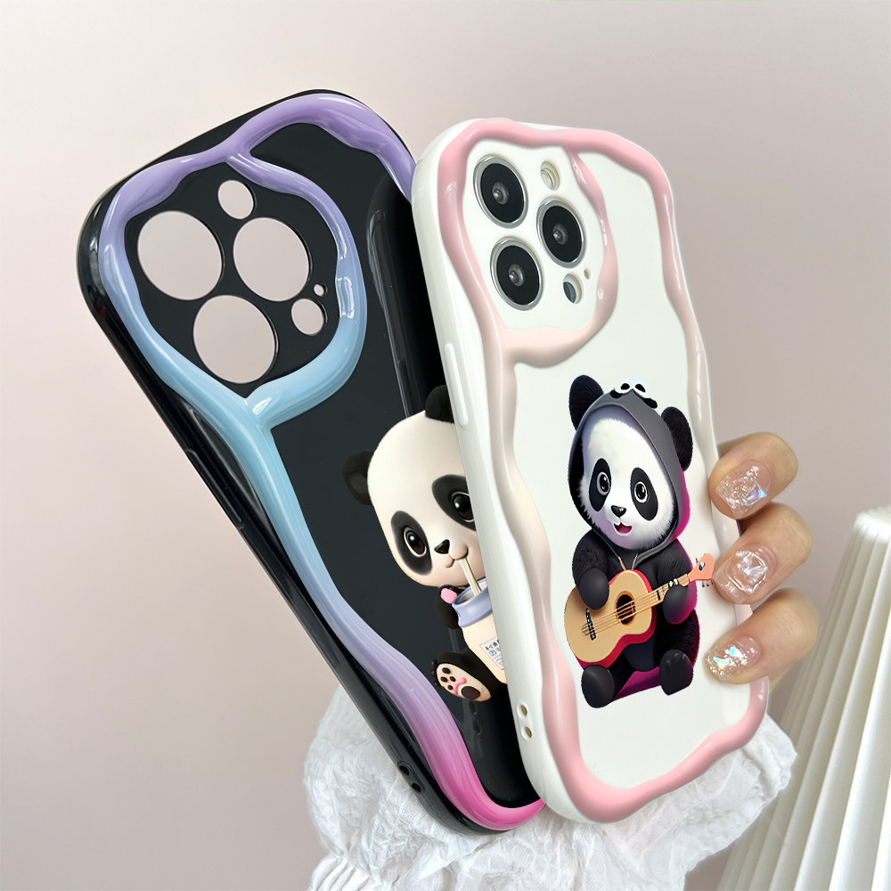 Jizetin for Vivo Y200 4G V40 Lite 4G 5G Back Cover Cartoon Happy Panda ...