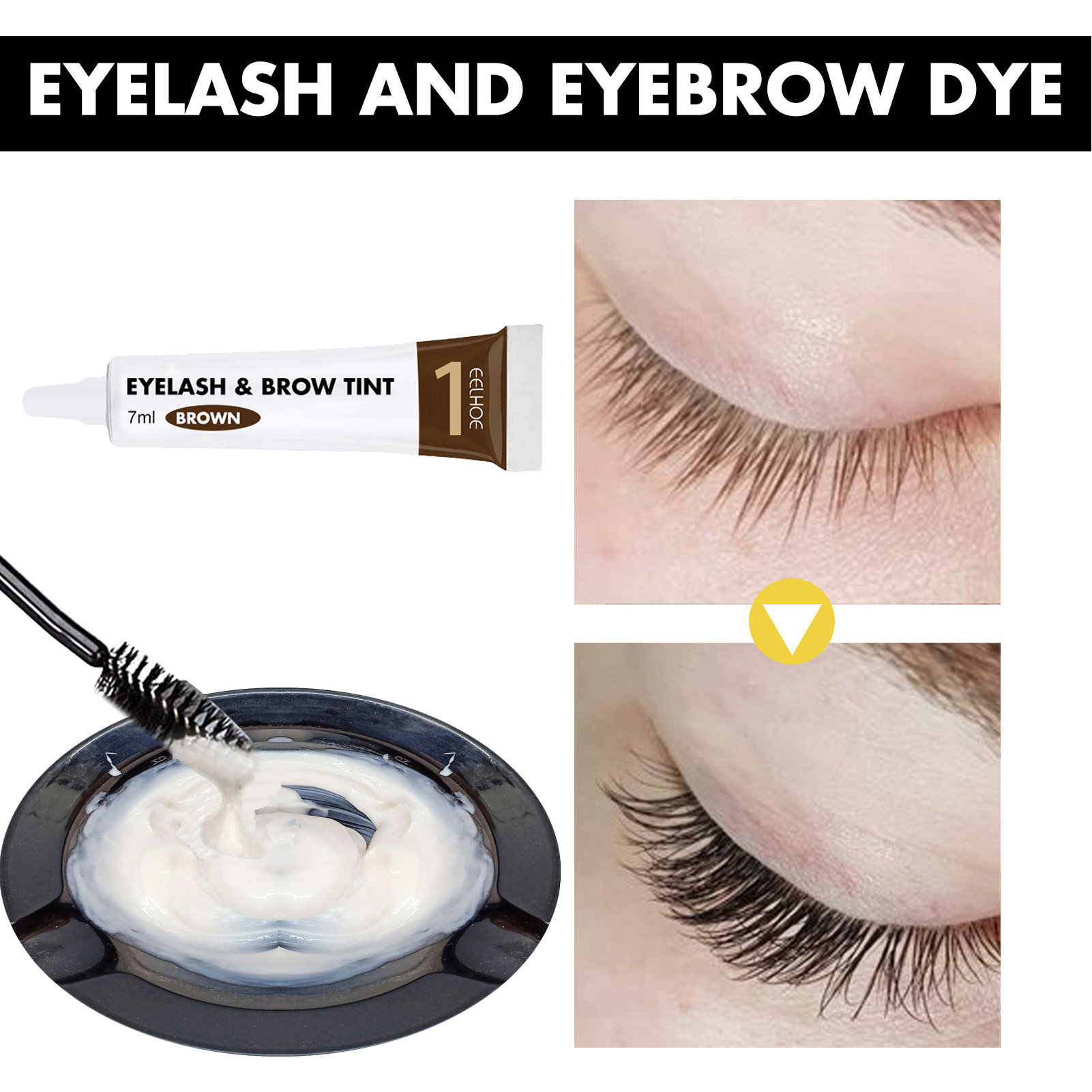 Eyelashes Eyebrow Eyelash Dye Paste Tint Kit Professional Permanent ...