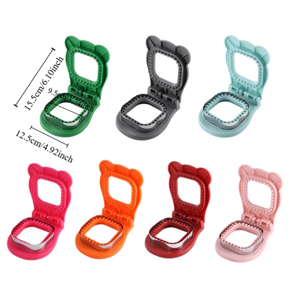 Cookie Cutters Bear Shape Square Sandwich Cutter Flip Design Manual ...
