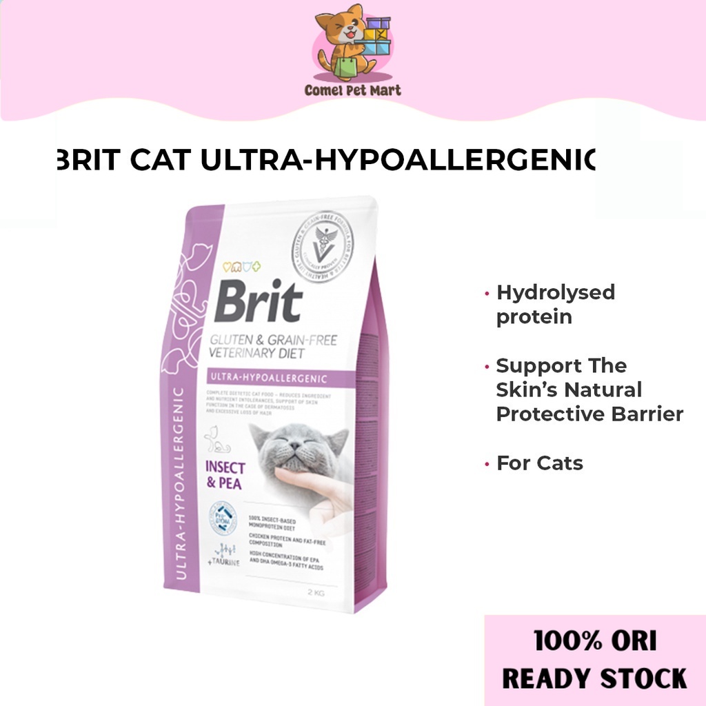 BRIT CAT ULTRA-HYPOALLERGENIC 2KG Reduction of Food Intolerances ...