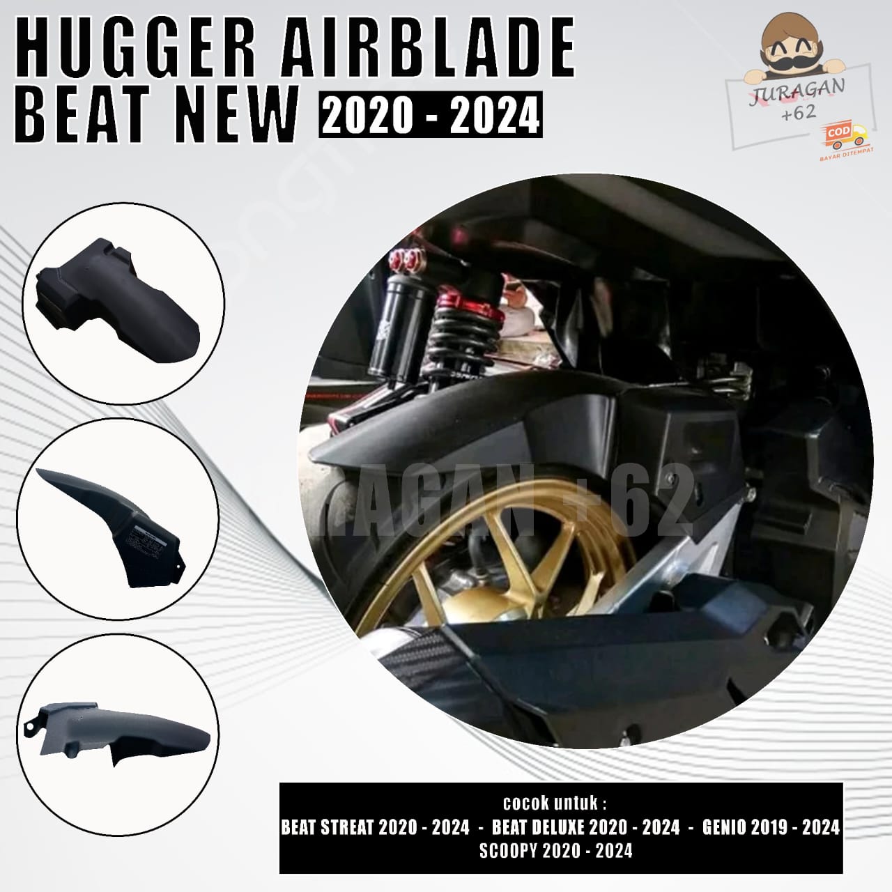 HUGGER BEAT STREET DELUXE SCOOPY GENIO NEW AIRBLADE HAGER HUGER SPAKBOR ...