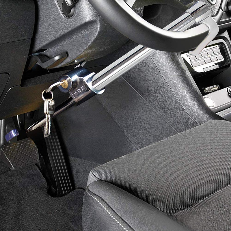Car Steering Wheel Anti-Theft Lock Brake Lock Retractable Double Hook ...
