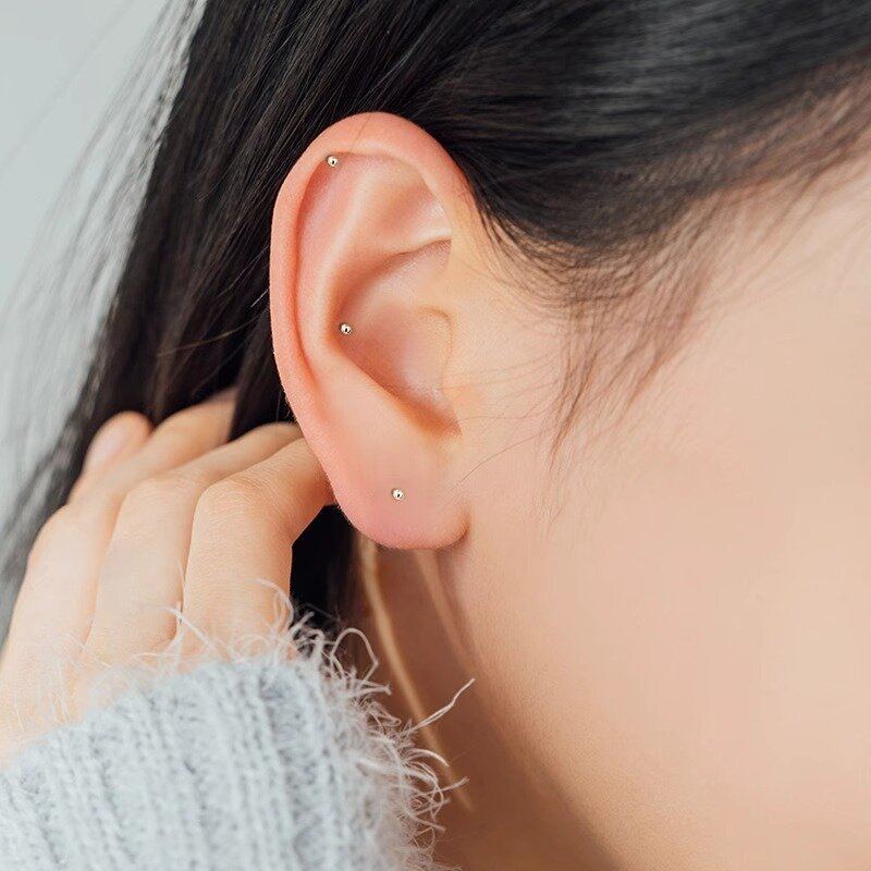 【Hot demand】Ear Pole Ear Stud Women's Small Mini Exquisite Ear Stick ...