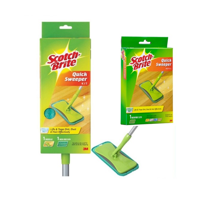 3M Scotch Brite™ Quick Sweeper Mop - Lifts Dust, Hair and fine ...