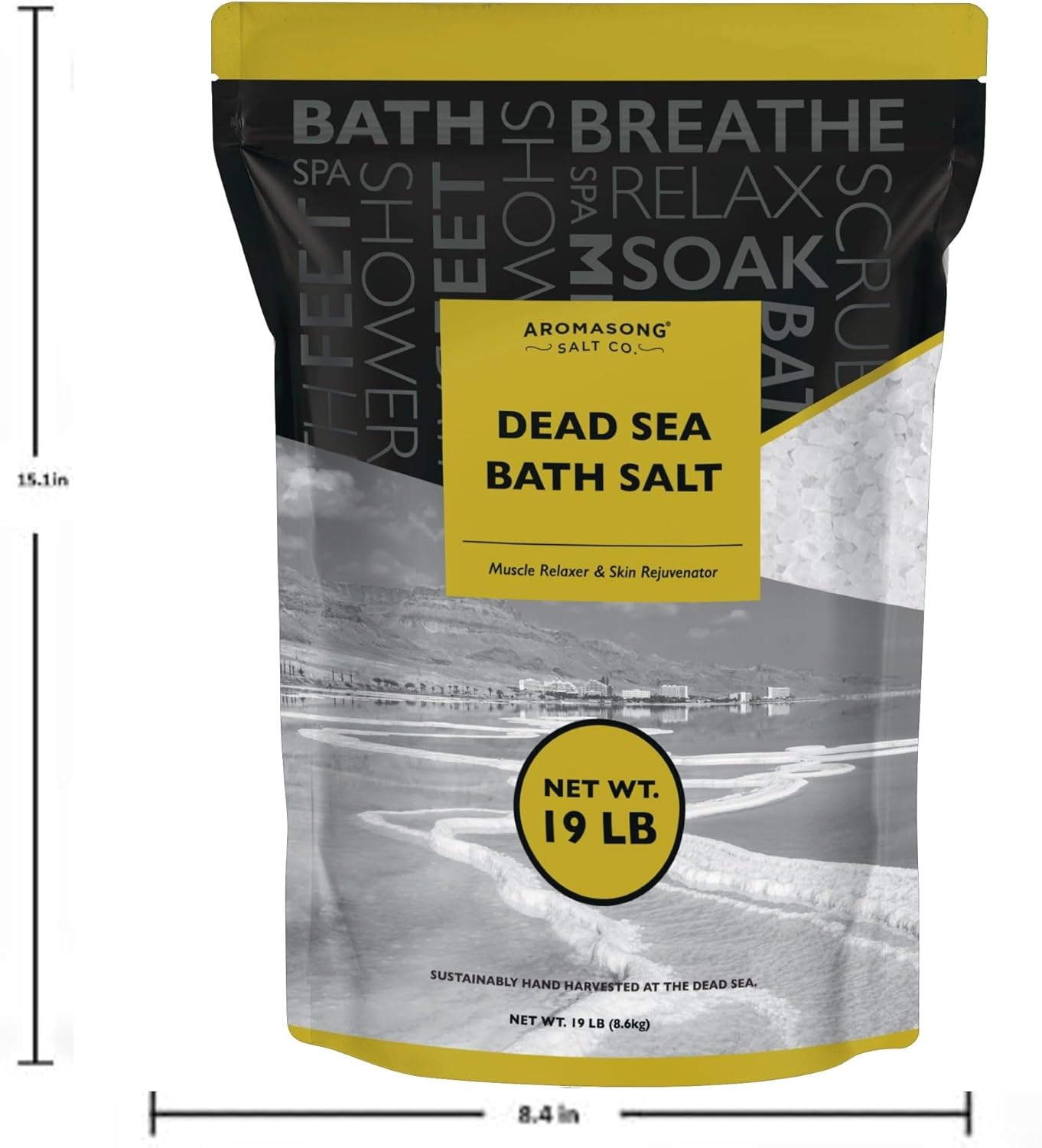 Aromasong Dead Sea Salt - Spa Bath Salt - 500g Fine Grain Bulk - 100% ...