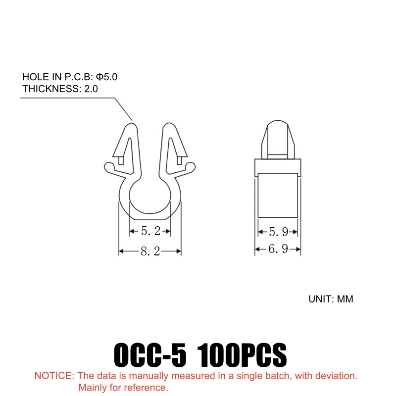 100pcs Car Clip Wire Sleeve Nylon Wire Buckle Positioning Line Wire ...