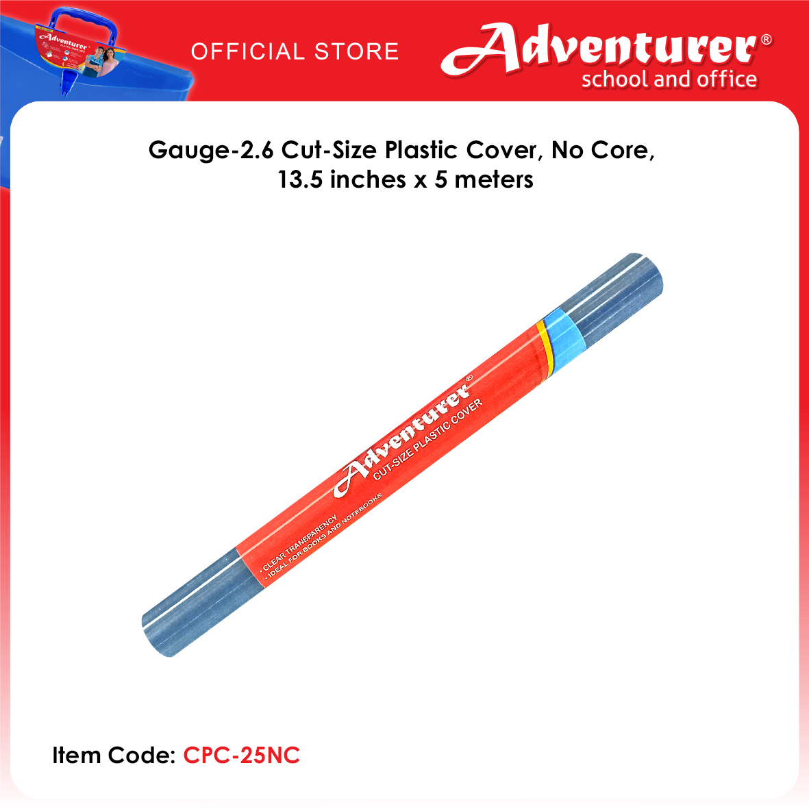 Adventurer Gauge-2.6 Cut-Size Plastic Cover, No Core, 13.5 inches x 5 ...