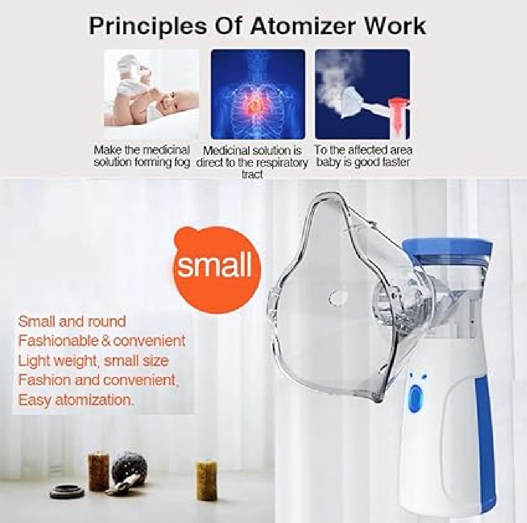 Portable Ultrasonic Rechargeable Mesh Nebulizer Machine Cool Mist ...