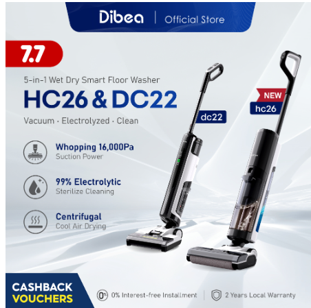 New Launch | Dibea HC26/DC22 Cordless Smart Wet Dry Floor Washer ...