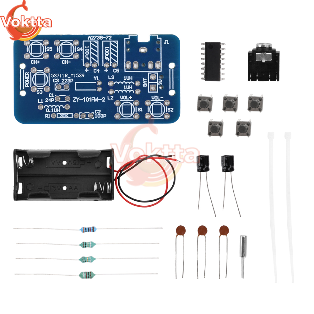 DIY FM Kit and Module 76-108MHz Adjustable Frequency DIY Circuit Board ...