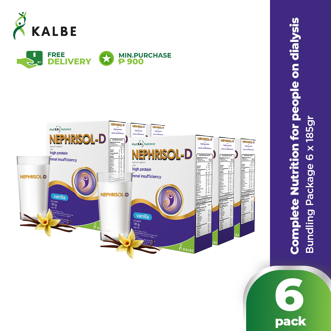 Nephrisol D Vanilla 185 grams High Protein Milk (6 x 185 grams) | Lazada PH