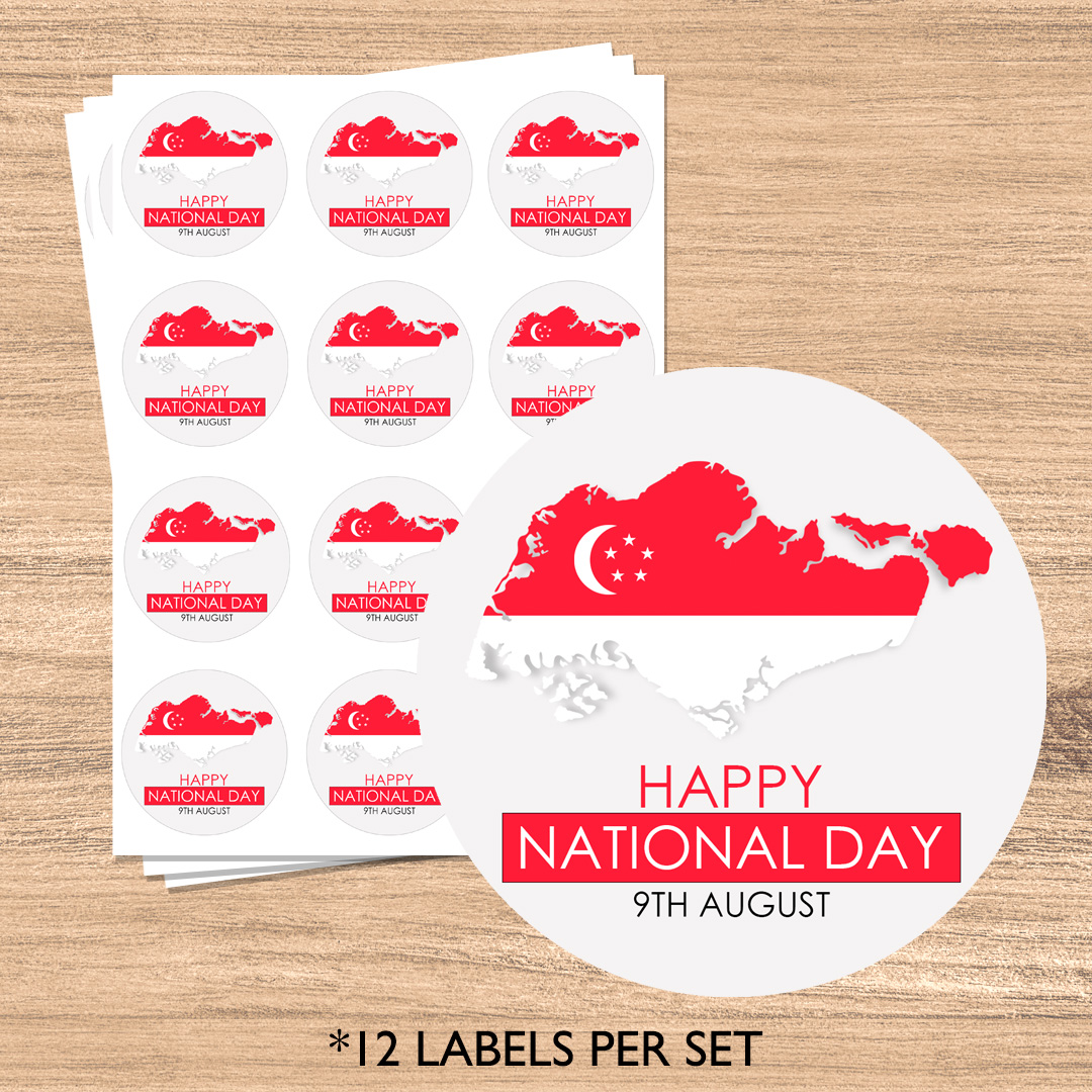 National Day Sticker Label | Favor Stickers | Gift Labels | Party ...