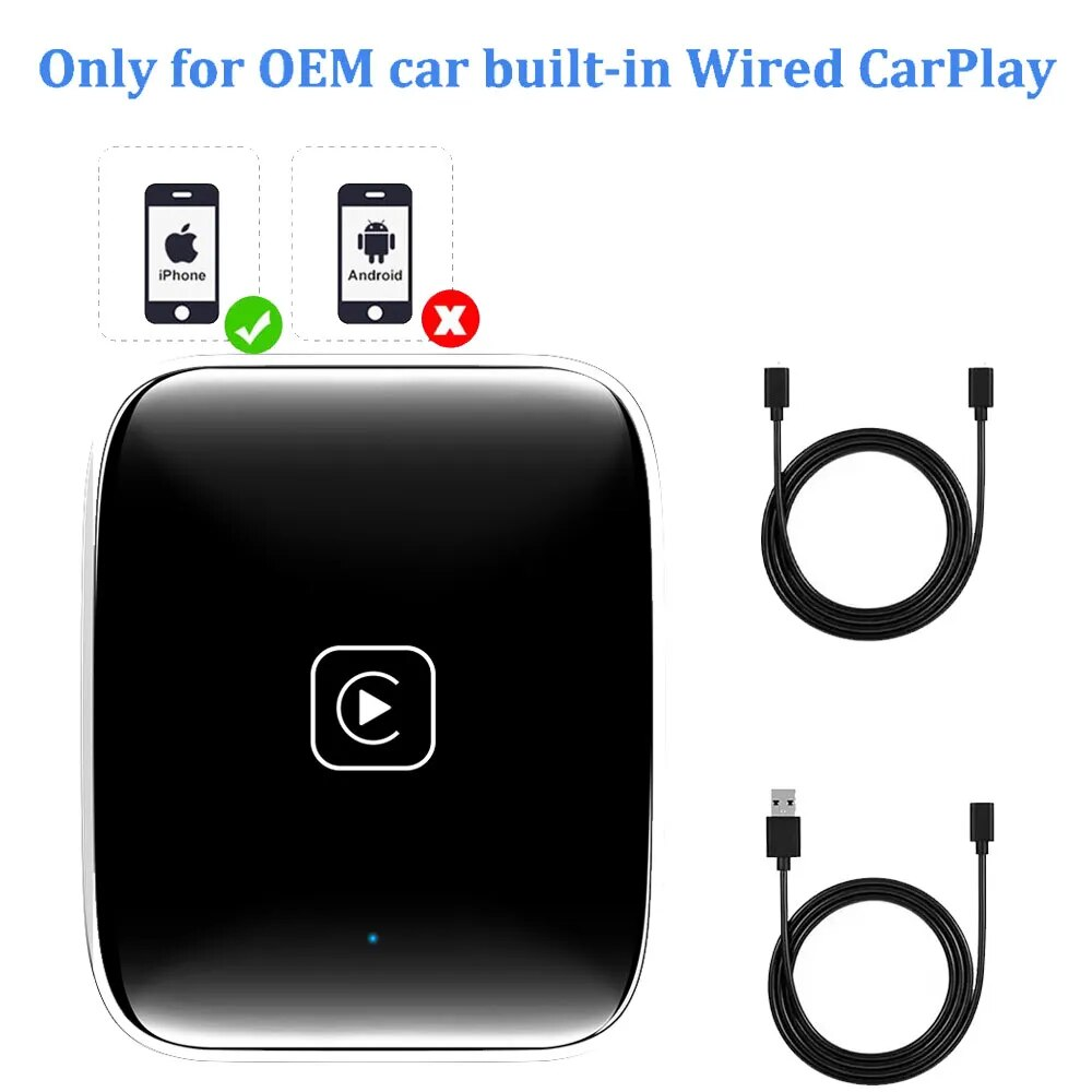 Acodo Wired to Wireless CarPlay Android Auto AI Box Sliver Car Smart ...