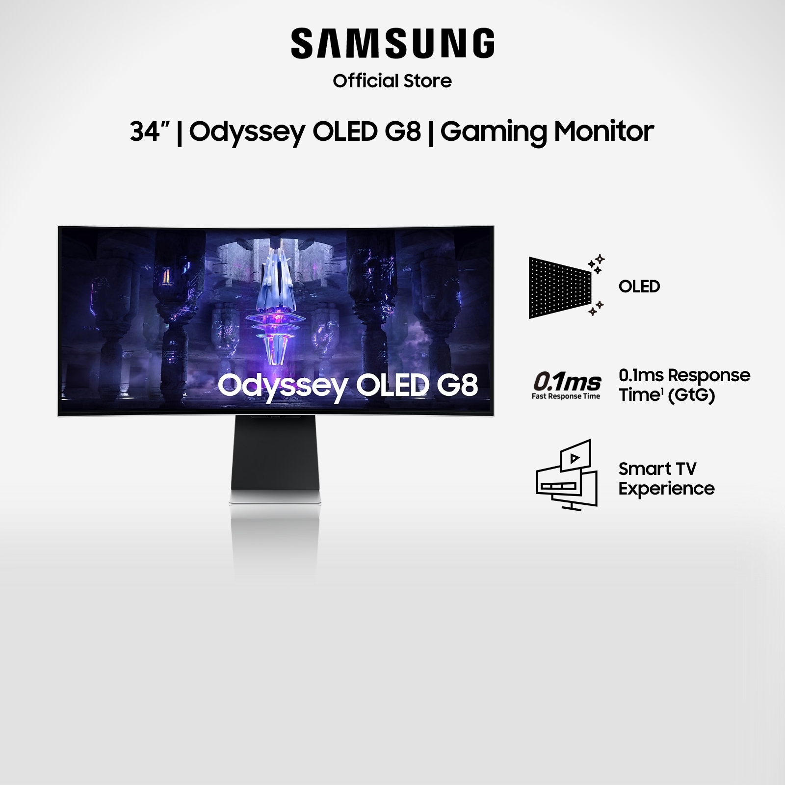 Samsung 34" Odyssey OLED G8 175Hz 0.1ms Ultra WQHD Curved Gaming ...