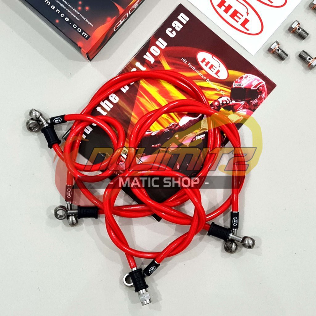 Selang Rem Brake Line Racing HEL Infinit Merah ABS ADV PCX 150 Vario ...