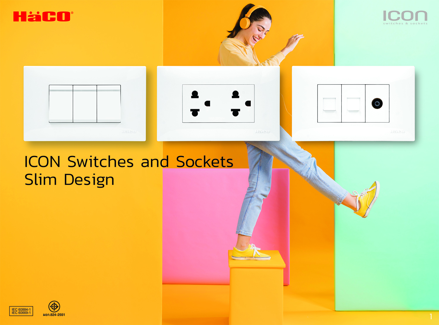 HACO แผงหน้ากาก 3 ช่อง รุ่น IC-F003 - HacoElectric - ThaiPick
