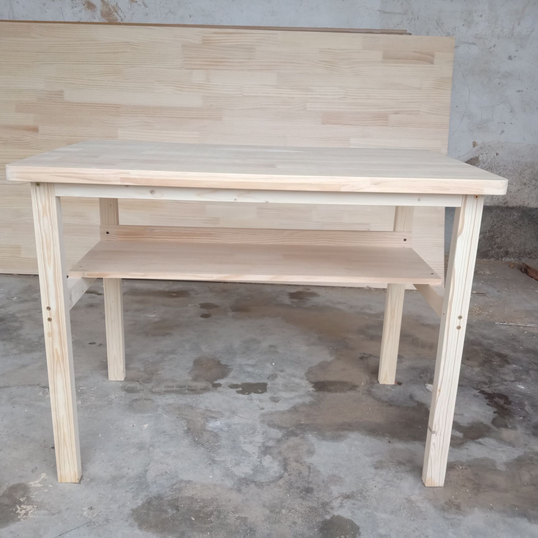 Solid Wood Desk Modern Simple Desk Pine Desk Student Study Table Simple ...