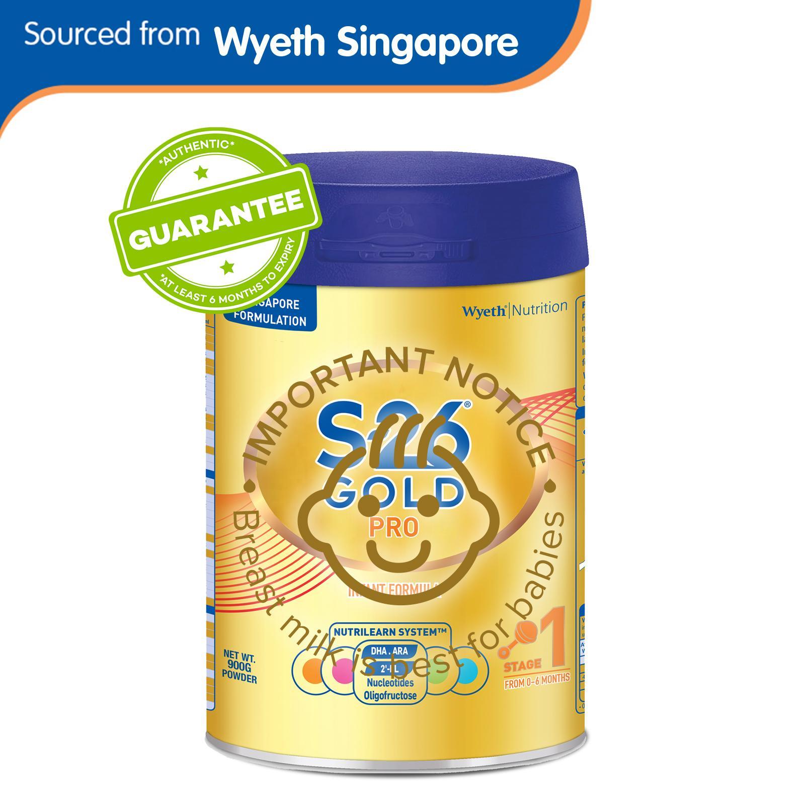 Wyeth Nutrition S-26 Gold Pro Stage 1 Infant Formula 900G - From 0-6 ...