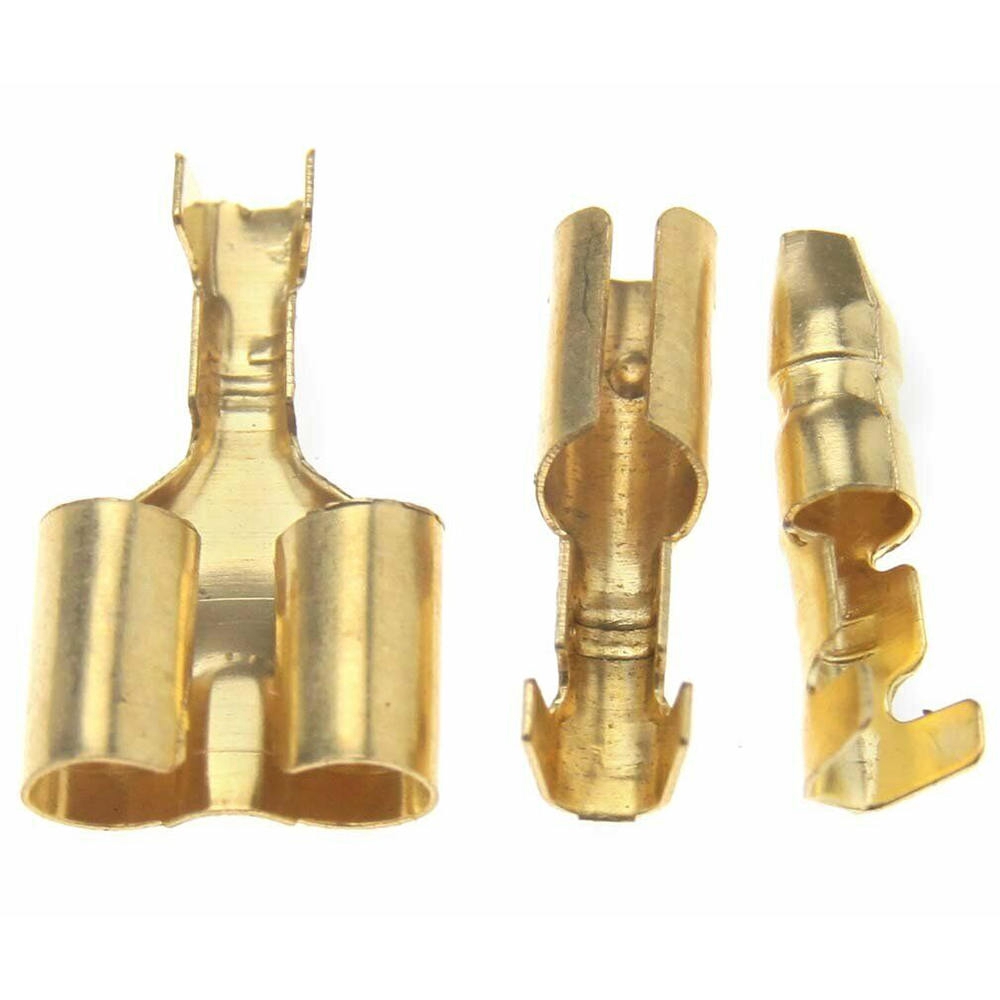 140Pcs 3.9mm Car Motorcycle Brass Bullet Male Female Terminal Wire ...