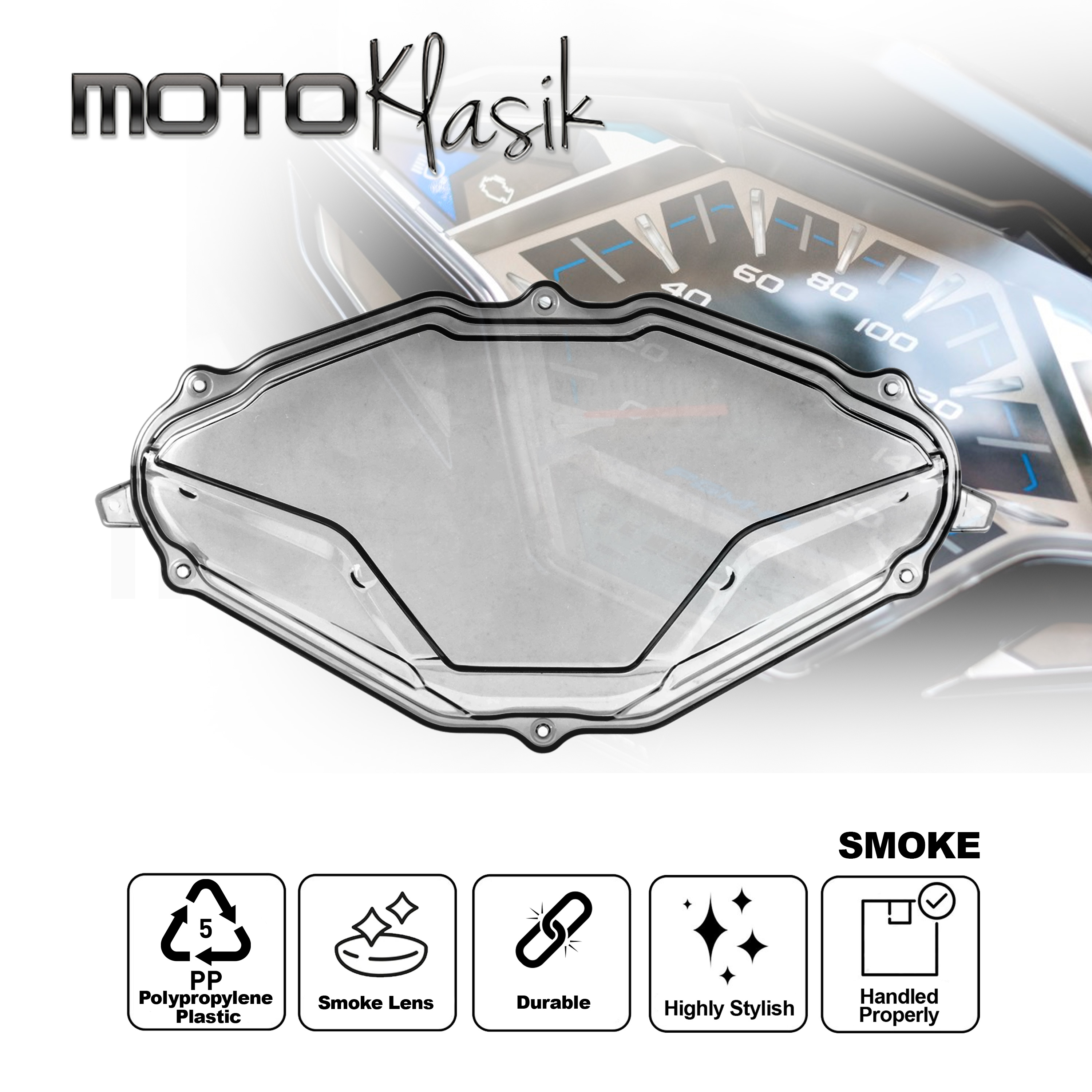 HONDA CLICK V1 SPEEDOMETER GAUGE LENS CLEAR / SMOKE FOR CLICK V1 ...