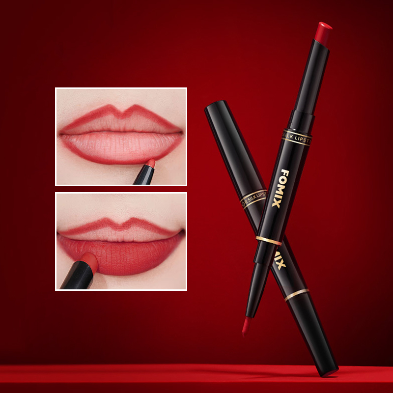 Double-headed colored silk lipstick matte foggy face not easy to wear ...