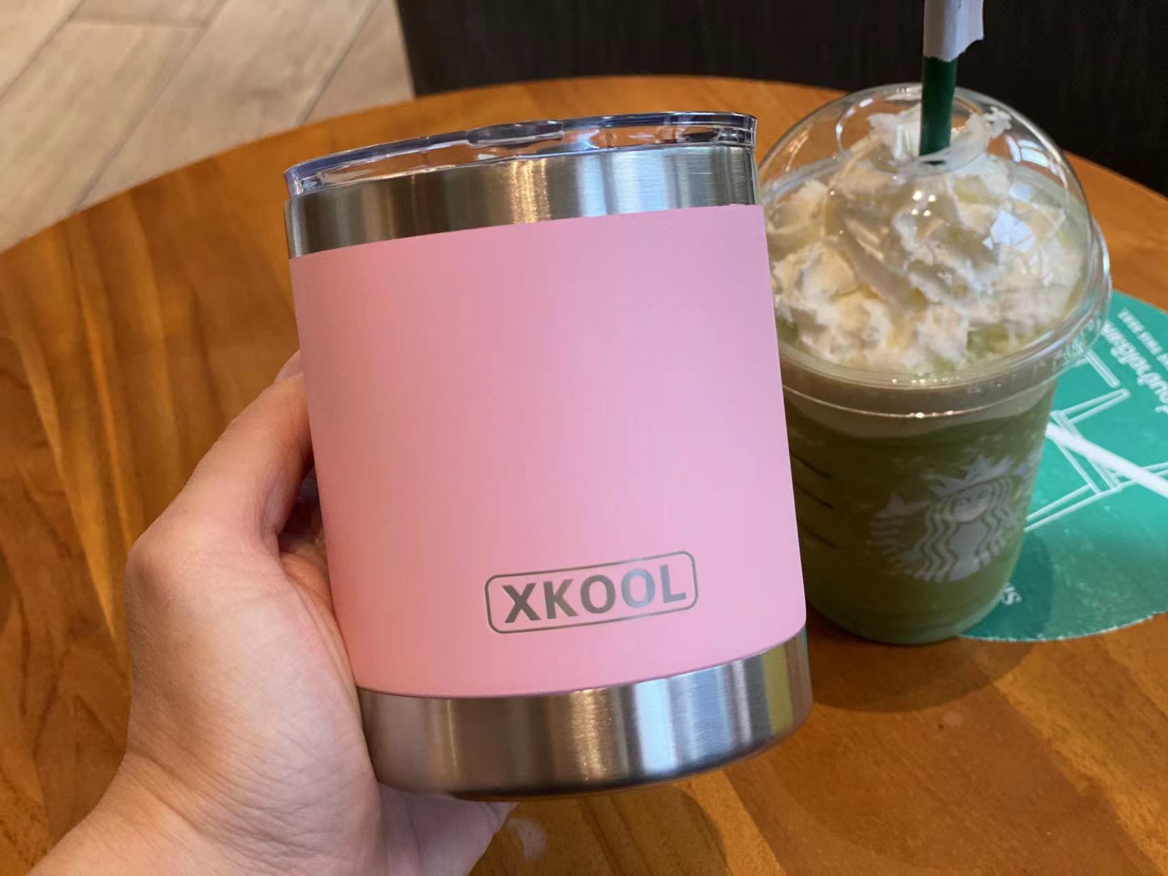 [ด่วน พร้อมส่ง!] Xkool แก้วขนาด 10Oz เก็บอุณหภูมิความเย็น,ร้อน แบบหนาเนื้อแก้วเป็นสแตนเลส 304 ...