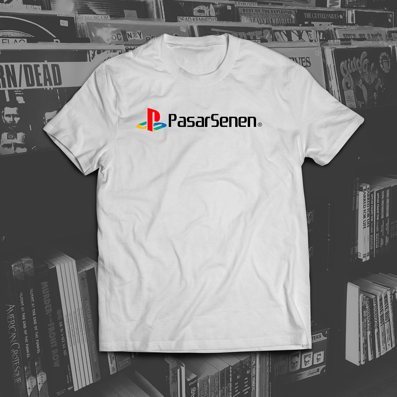 Kaos Logo Playstation Parody Pasar Senen Plesetan Lucu Kata Kata Oversize Lazada Indonesia 