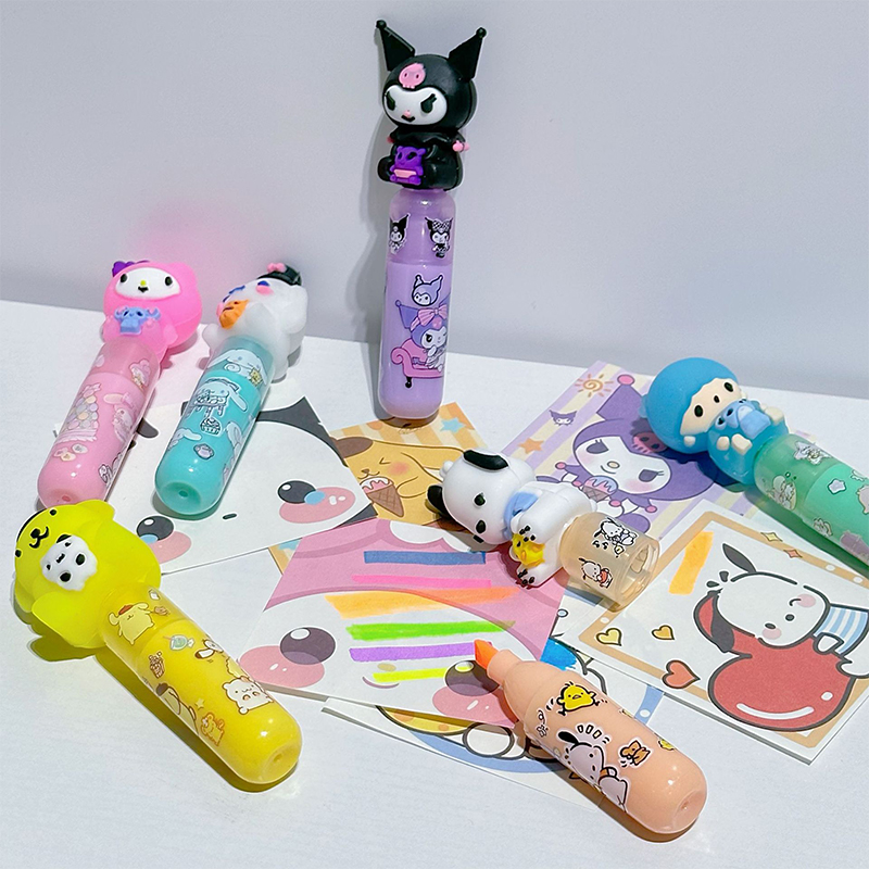Sanrio Cute Cartoon Mini Highlighter Creative Multi Color Marker For ...