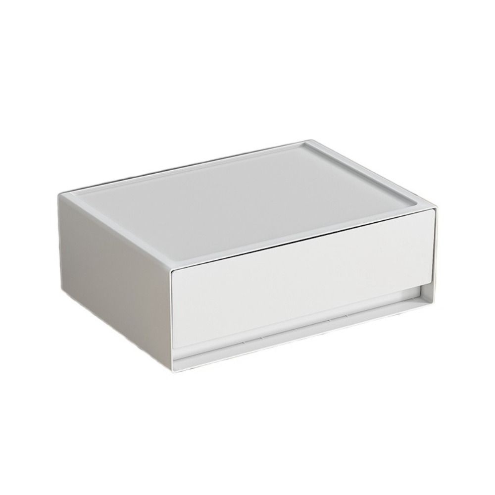 VFHGH Plastic Stackable Storage Drawer White Drawer Type Stationery ...