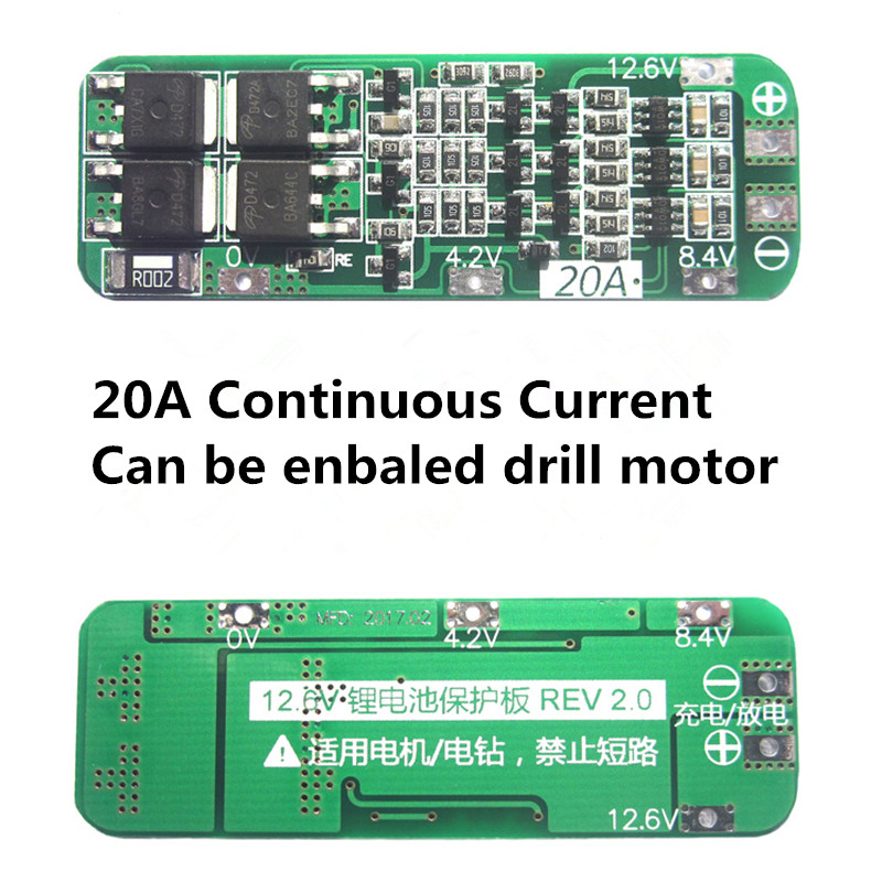 【Exclusive Discount】3S 20A Li-ion Lithium Battery 18650 Charger PCB BMS Protection Board 12.6V ...