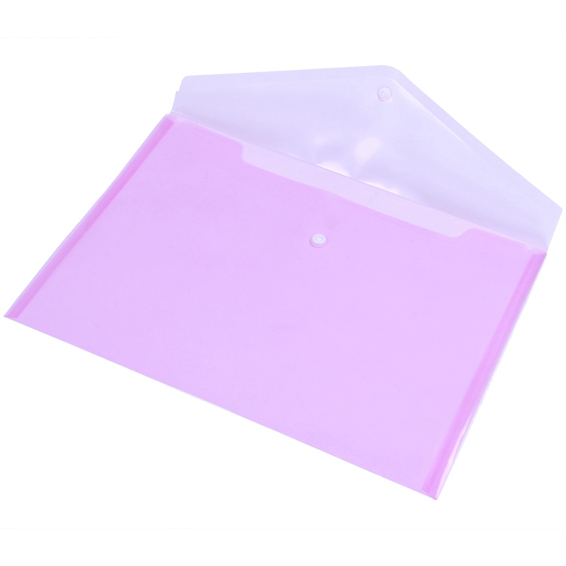 A4 Document wallets plastic popper Buckle folders filing paper storage ...