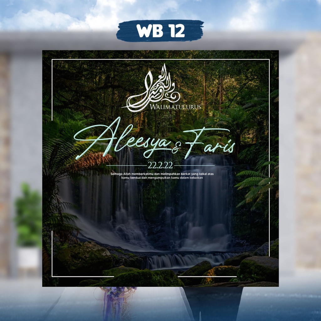 Backdrop 3D Eksklusif untuk Majlis Kahwin: Banner Wedding dengan ...