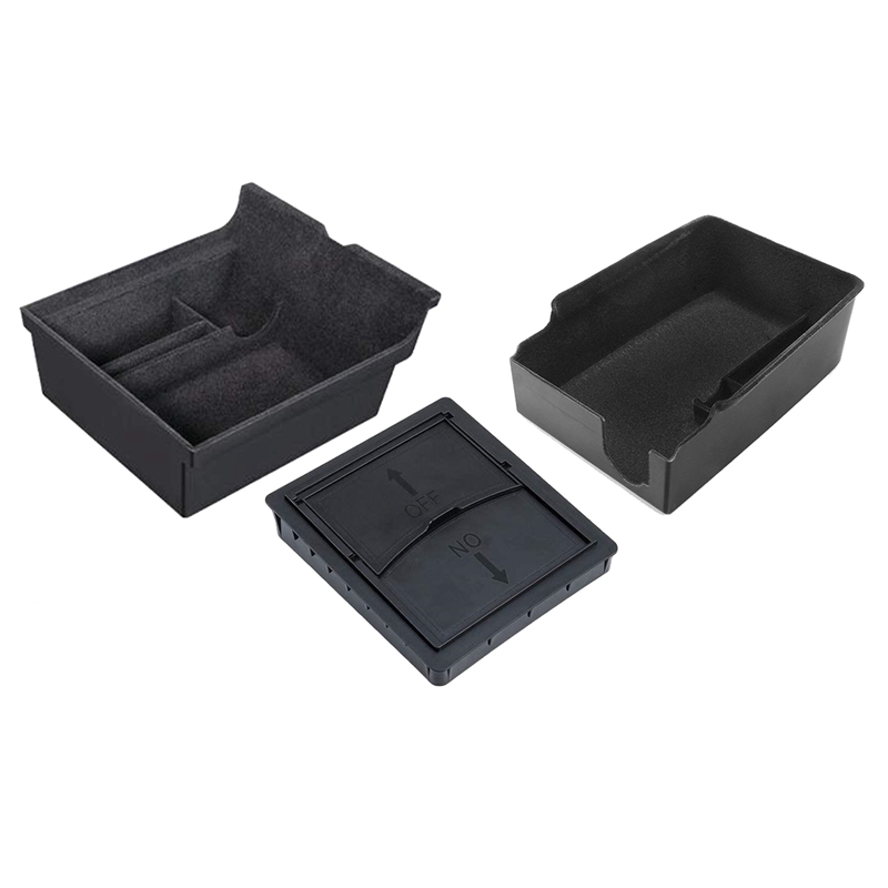 3PCS Center Console Organizer Tray Fit for 2021 Tesla Model 3/Y Armrest ...