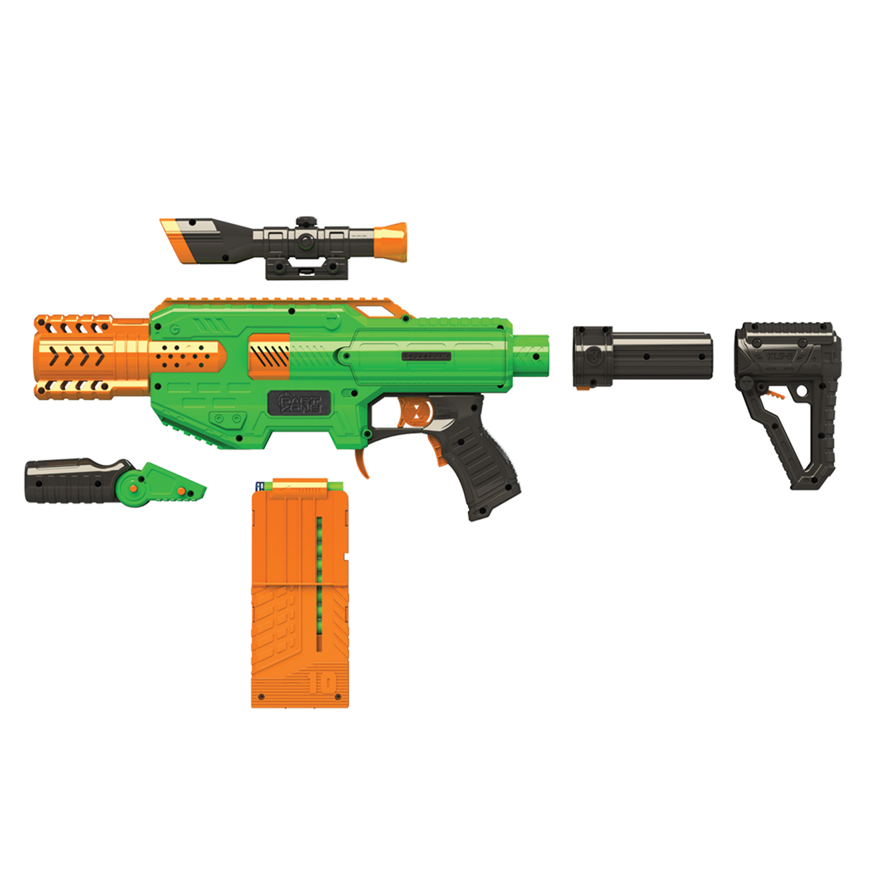 DART ZONE® ปืนของเล่น สเปคตรัม Spectrum Motorized Clip-Fed Blaster ปืน ...