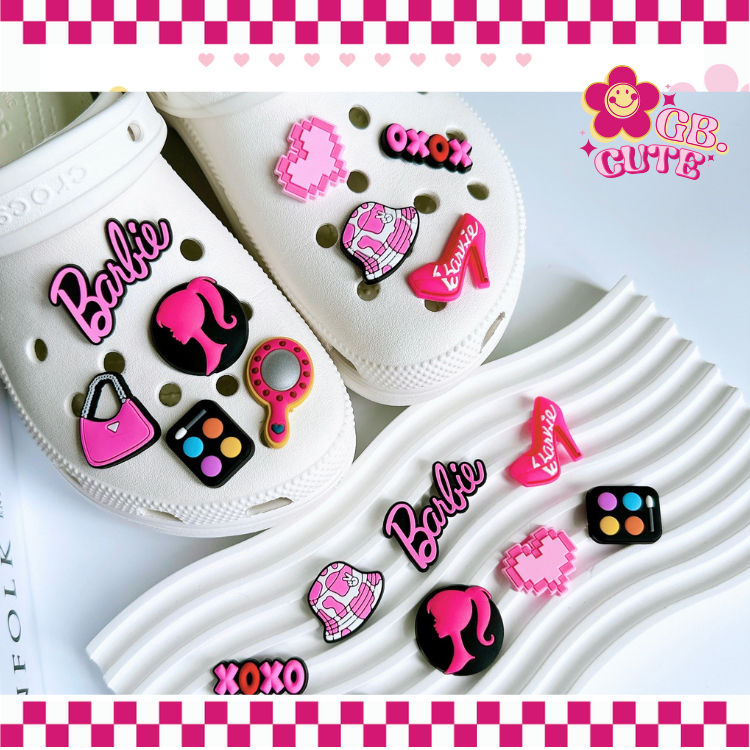 ตัวติดรองเท้า Crocs Jibbitz ลาย Barbie 1 เซ็ท จำนวน 9 ชิ้น ค่ะ ตกแต่ง ...
