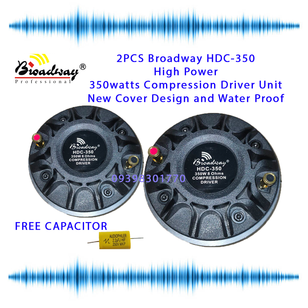 2pcs 350watts HDC-350 Broadway Compression Driver Unit Tweeter Speaker Broadway Old Model BCS ...