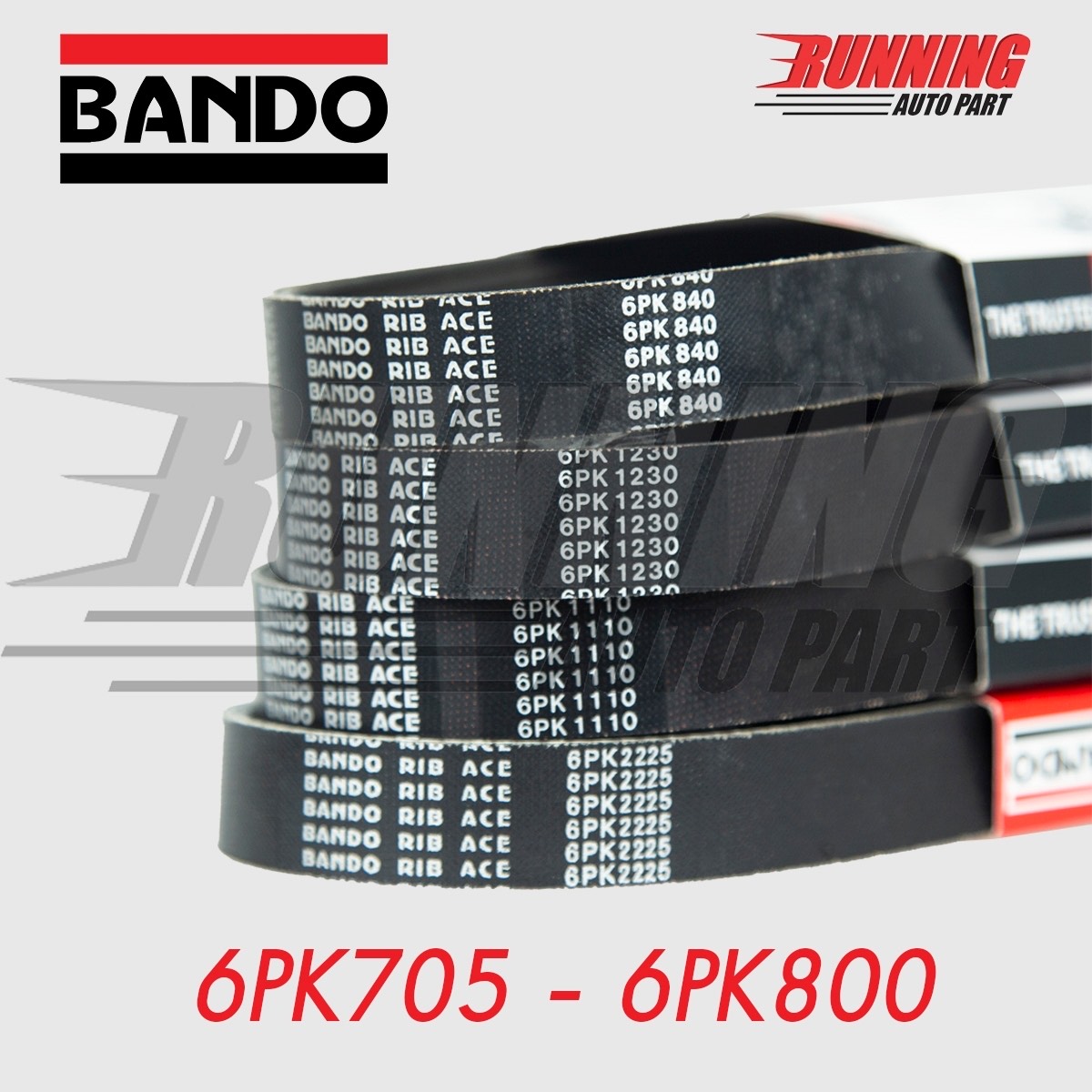 สายพานหน้าเครื่อง BANDO 6PK1160 - 6PK1210 สายพาน สายพานรถยนต์ 6PK 1160 ...