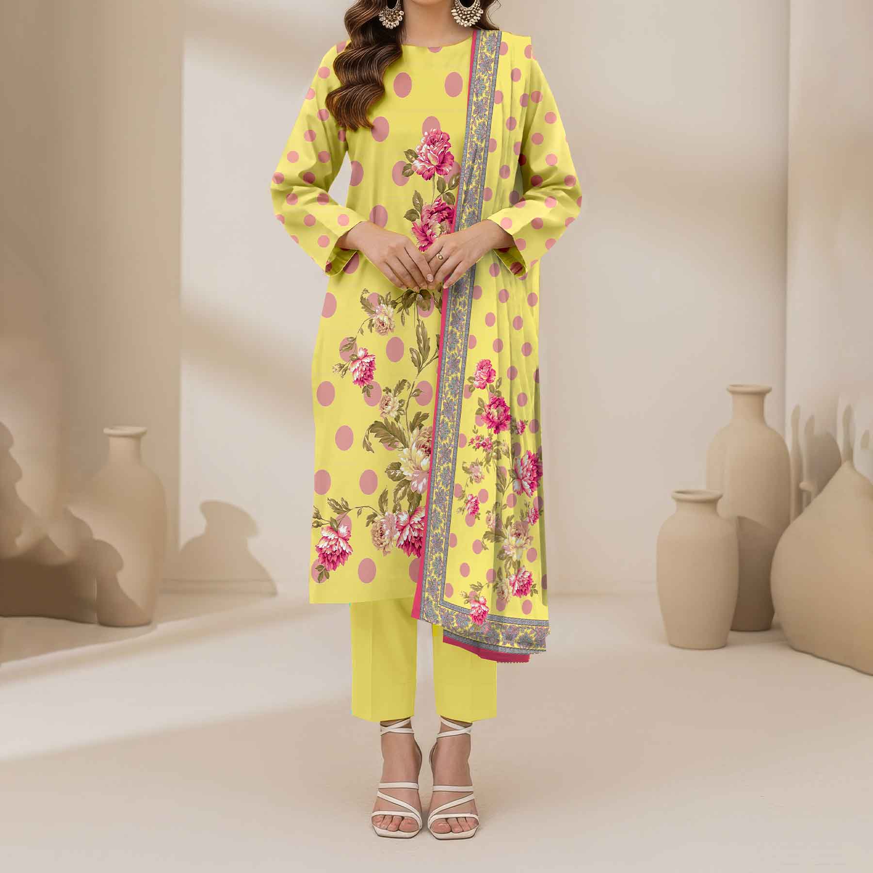 Stylo 3PC Unstitched Printed Suit UW5099 - Unstitched Fabric For Women ...