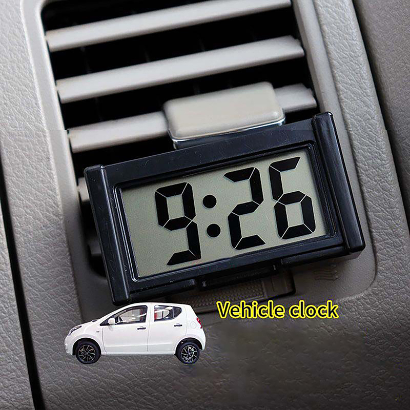 Mini Car Dashboard Digital Clock Vehicle Self-Adhesive With LCD Time Day Display Moyao | Daraz.pk