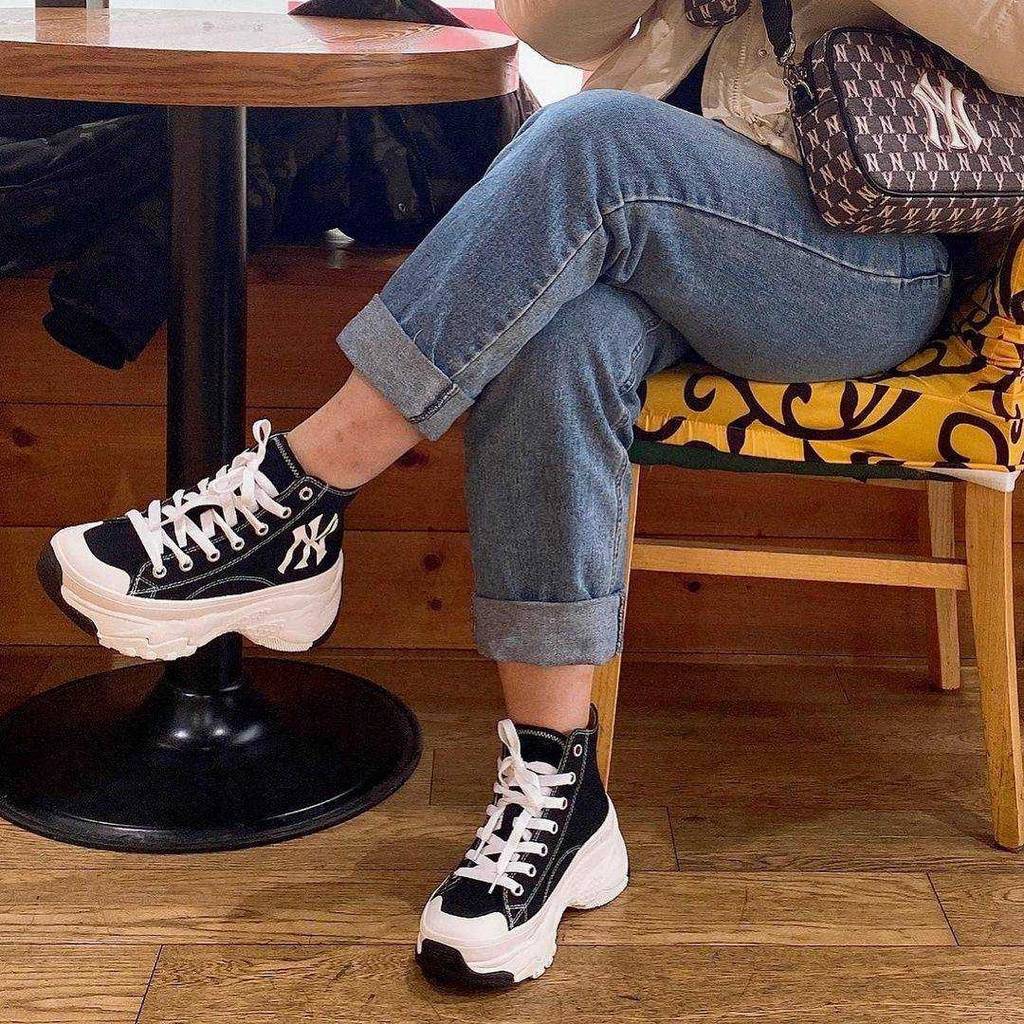 [[ ลิขสิทธิ์แท้ ]] MLB รองเท้าผ้าใบ CHUNKY HIGH ACCESSORY UNISEX CHUNKY ...