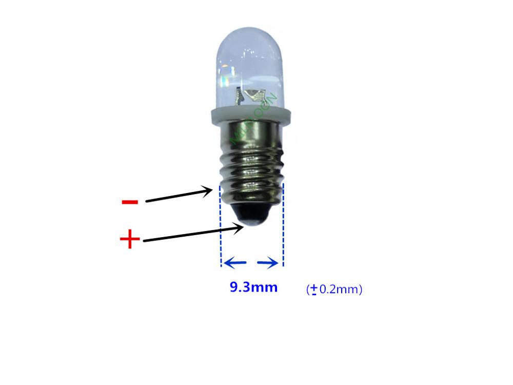 【TopazTrove】5pcs E10 led bulb E10 DC 3V 3.8V 4.5V 6V 8V 12V 18V 24V ...