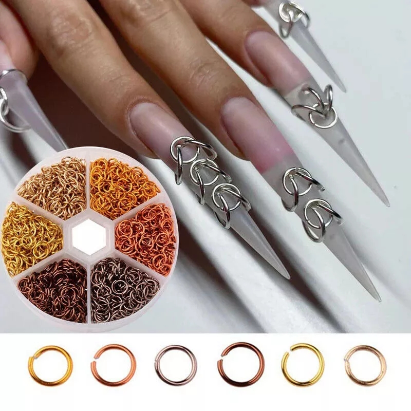 Metal Rivet Nail Decoration Piercing Jewelry Rings,1PCS Nail Drill Tool ...
