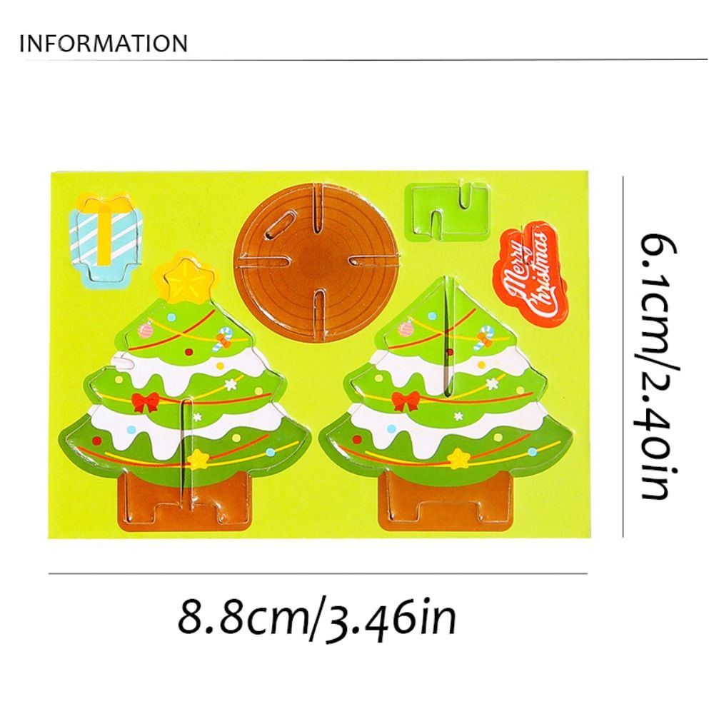 Learning Santa Claus Christmas 3D Puzzle Snowman Handmade Kids Xmas ...