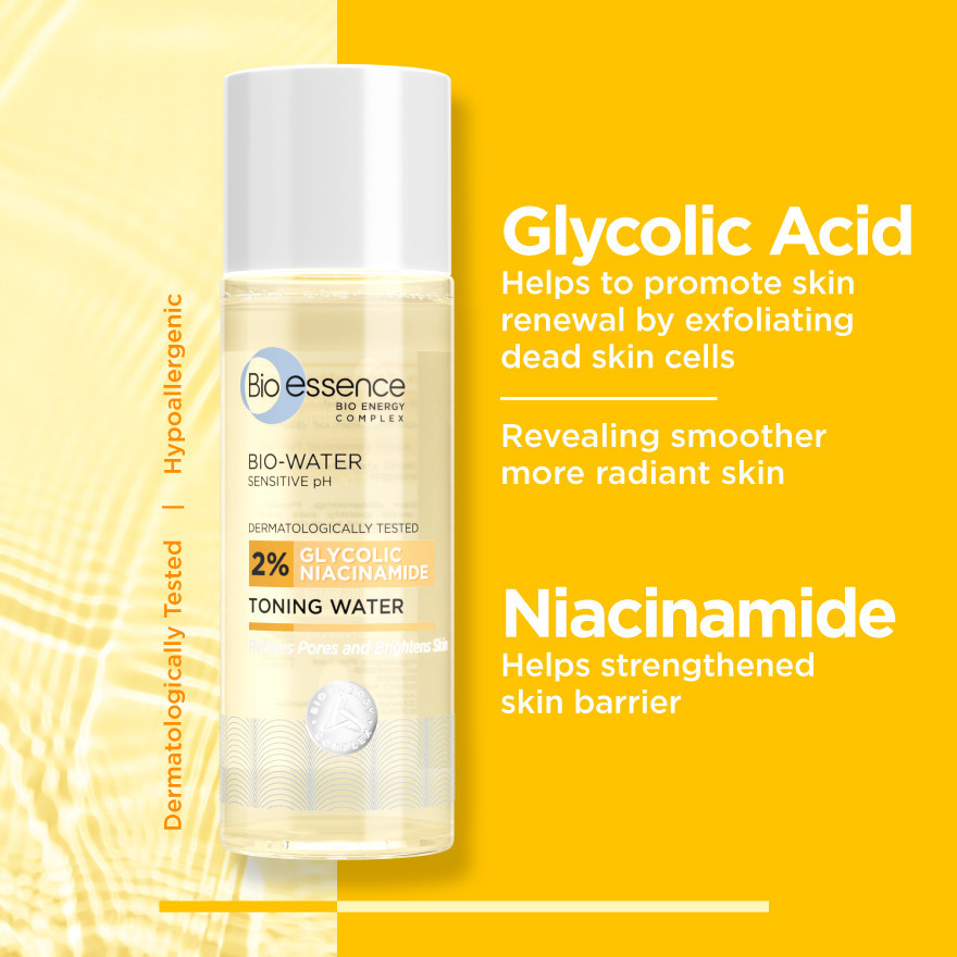 Bio-Essence Bio-Water Toning Water Glycolic Niacinamide/AHA PHA ...