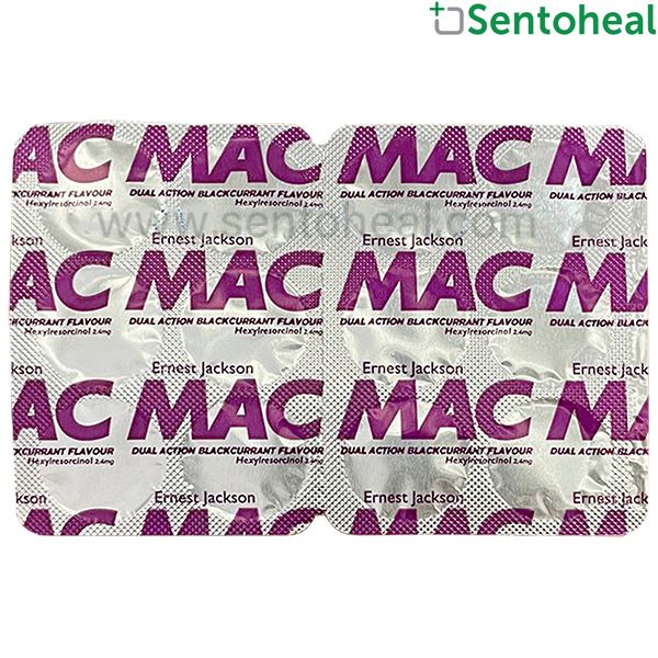 Mac Dual Action Blackcurrant Lozenges 12 lozenges for Sore throat ...