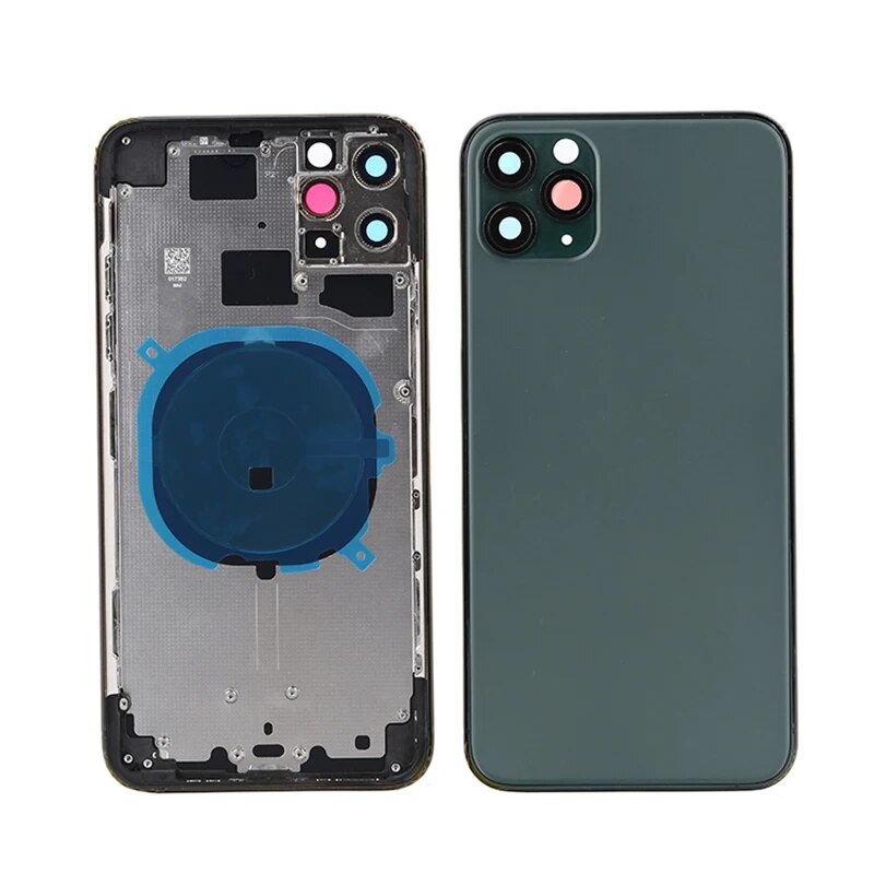 Back Housing For iPhone 11 Pro Max Back Battery Door Glass with Middle ...