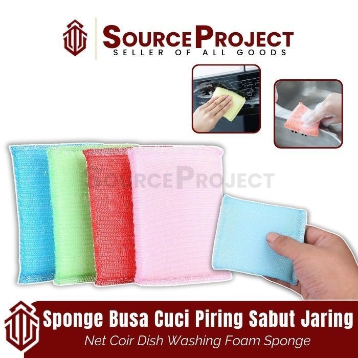 Spons Sponge Busa Cuci Piring Sabut Jaring Alat Dishwashing Dapur Masak ...