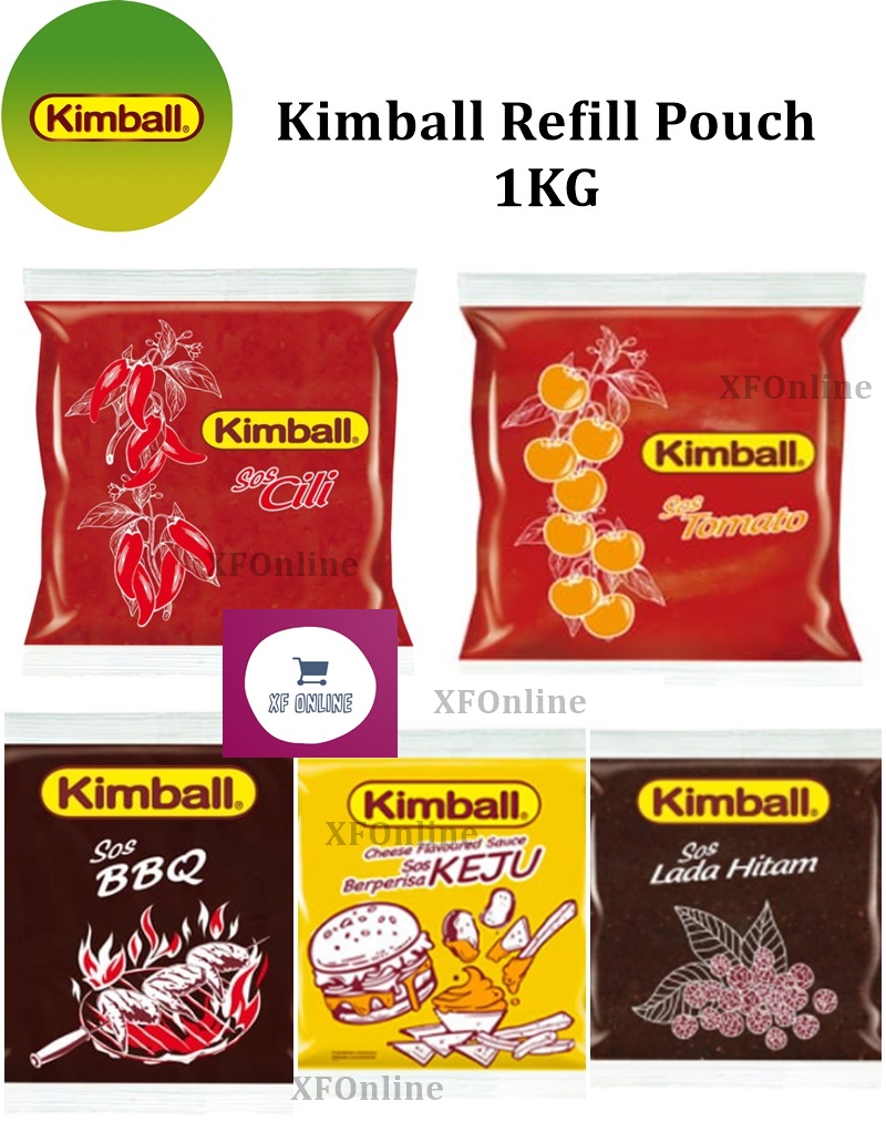 Kimball Sauce Refill Pack Pouch 1KG (Cili - Chili/Sos Tomato/Keju ...