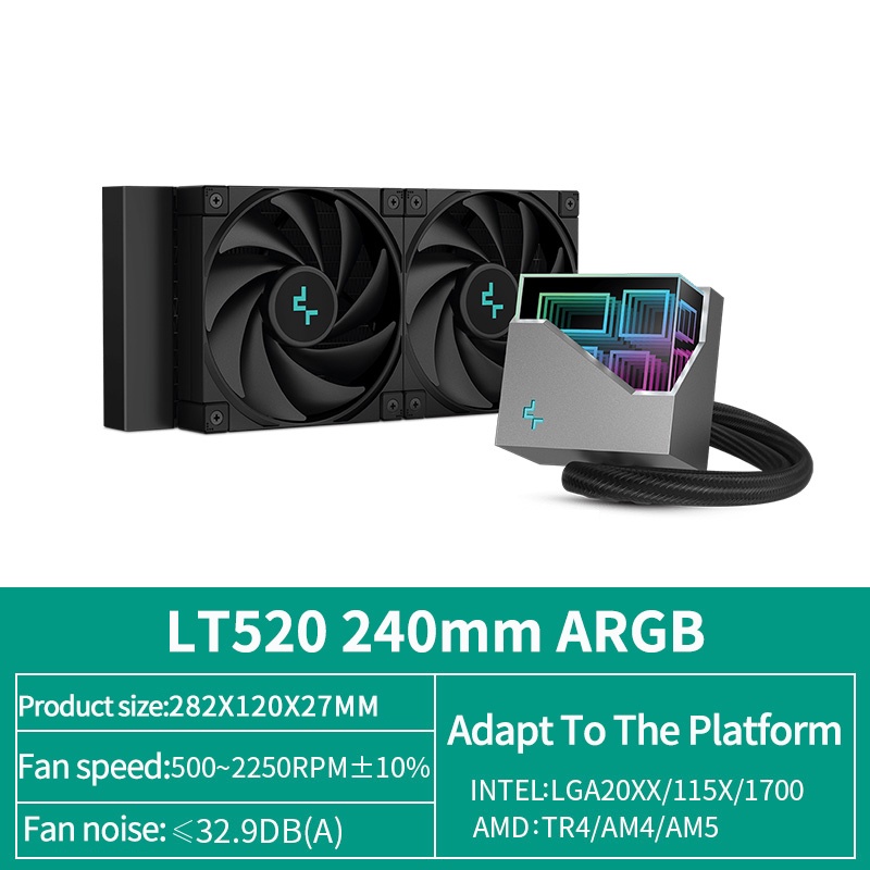 COD Deepcool LT720 LT520 ARGB CPU AIO Liquid Cooler 360mm High ...