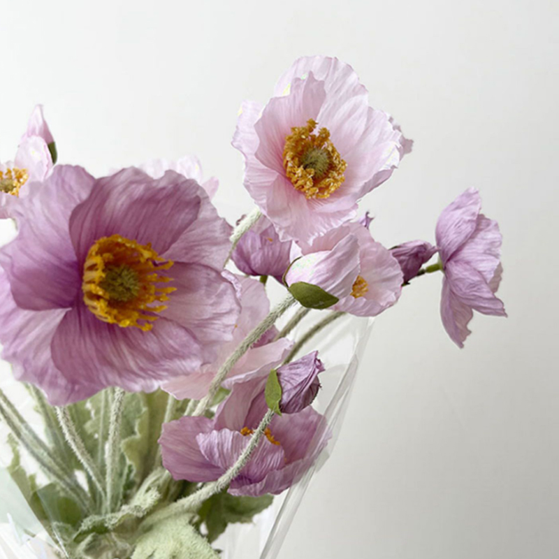 High Quality Beautiful Artificial Poppy Silk Flowers Fake Flower for ...